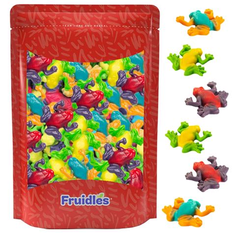 Fruidles Rainforest Gummi Frogs Candy Assorted Fruit Flavors Gummies Allergy