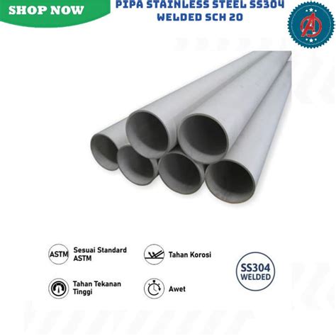 Jual Pipa Stainless Steel Ss 304 Welded Sch20 Spindo Pipa Stainless
