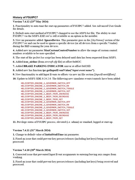 Fsuipc7 History Download Free Pdf Parameter Computer Programming Command Line Interface