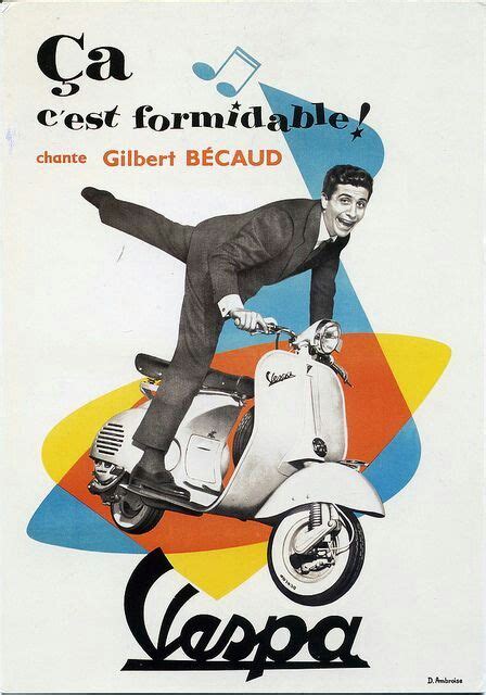 Affiche Publicitaire Les Années 60 Vespa Vintage Affiches Design Vintage Publicités Rétros