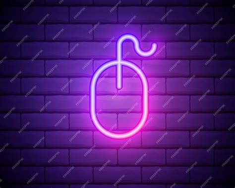 Premium Vector Pc Mouse Neon Icon Elements Of Business Set Simple Icon For Websites Web Design