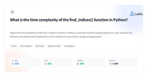 What Is The Time Complexity Of The Findindices Function In Python