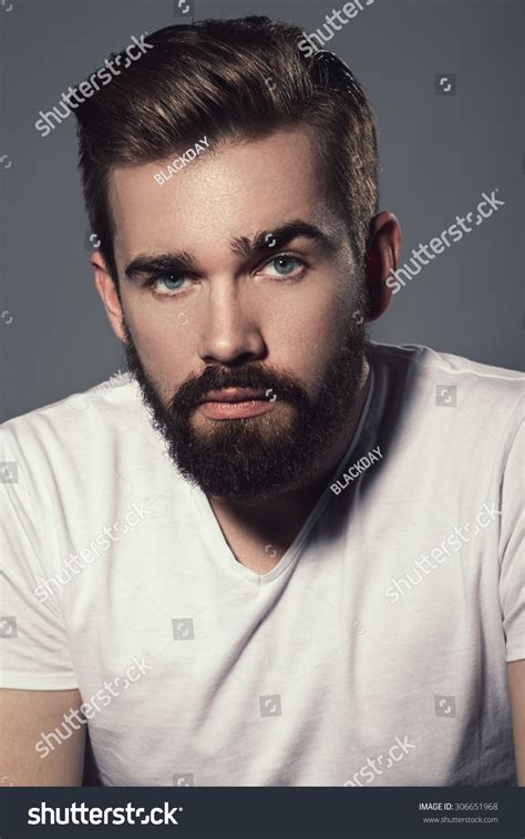 Portrait Handsome Man Beard Stock Photo 306651968 Shutterstock
