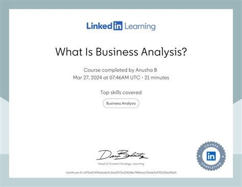 Anusha B On Linkedin Certificate Of Completion