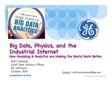 Big Data Physics And The Industrial Internet How Modeling