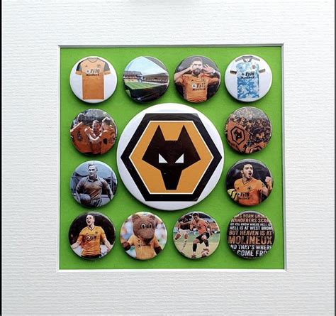 Unframed “wolverhampton Wanderers Fc” 8 X 8 Inch Badge Set Kaya Gallery