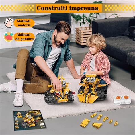 Set De Constructie Robot 5 In 1 Stem Pentru Copii Dezvoltare