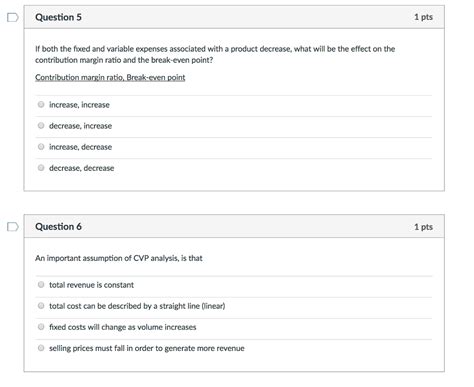 Solved If Both The Fixed And Variable Expenses Associated