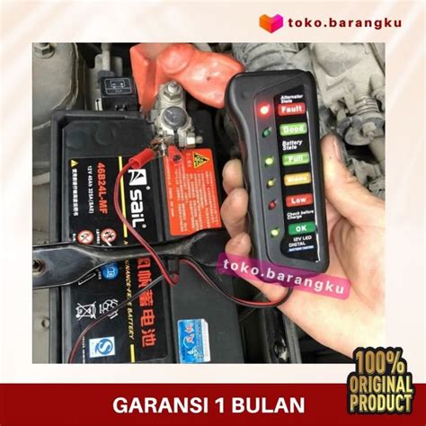 Alat Pengecek Kondisi Aki Accu Tester Baterai Digital 12v 6 Led