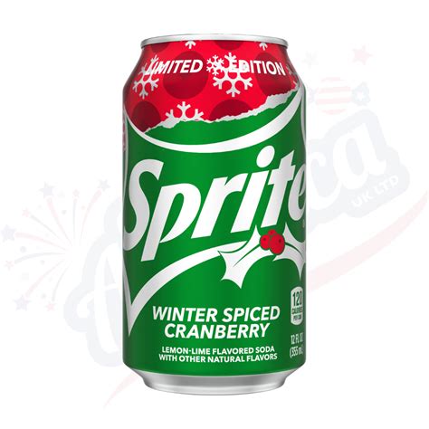 Sprite Winter Spiced Cranberry 355ml Limited Edition Candy America