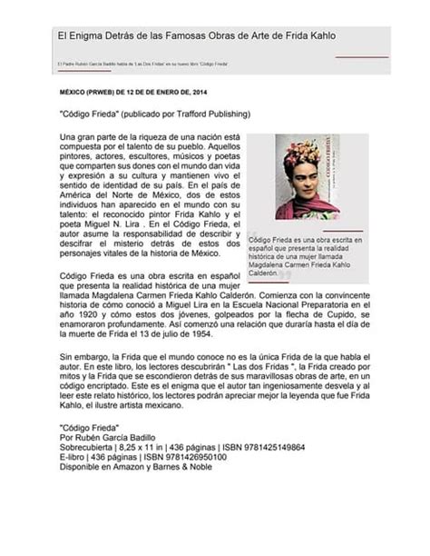 El Enigma DetrÁs De Las Famosas Obras De Arte De Frida Kahlo Ruben