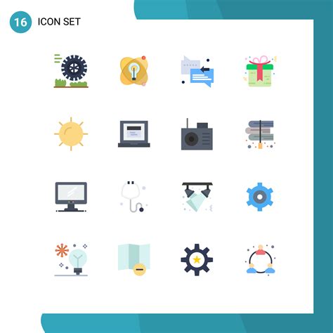 Stock Vector Icon Pack Of 16 Line Signs And Symbols For Weather Nature Messages Wedding T