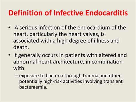 Infective Endocarditis C1 Pptx Cardiovacsular System Infection Ppt
