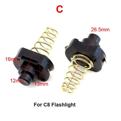 Led Flashlight Push Button Switch On Off Electric Grandado