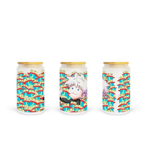 Killua Candy 16oz Frosted Glass Cute Anime Tumbler Doki Doki Dreams