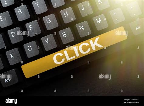 Conceptual Caption Click Concept Meaning Act Of Pressing A Button On A Mouse Similar Device