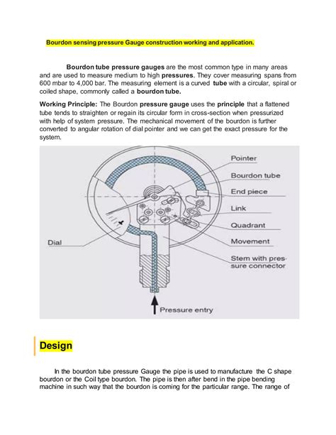 Bourdon Sensing Pressure Gauge Docx