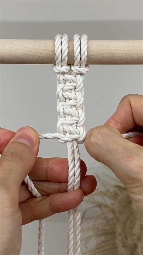 macrame basic knot series 2 square knot🌱 [video] macrame design