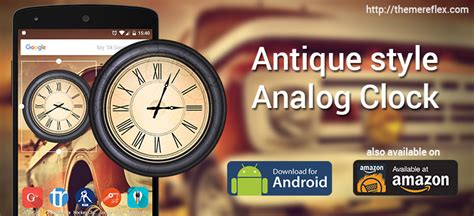 Antique Style Analog Clock Widget For Android And Amazon Fire Hd Devices Themereflex