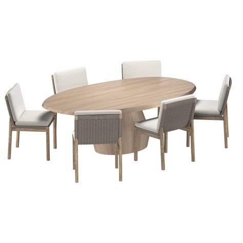 Yab Dining Table And Mesa Teak Chair 3d Model Cgtrader