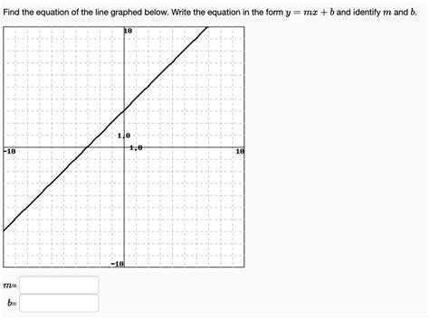 Solved Find The Equation Of The Line Graphed Below Write