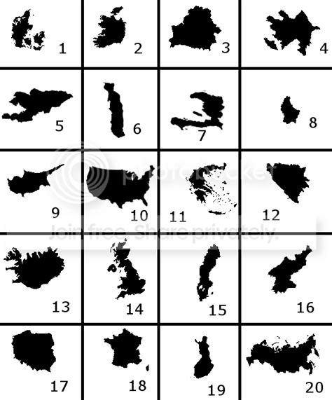 Countries By Outline Clickable Quiz By 1993matias