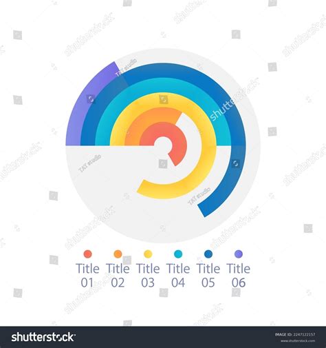 Radial Bar Infographic Chart Design Template Stock Vector Royalty Free