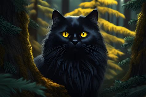 Black Cat Cartoon Wallpaper Graphic By Forhadx5 · Creative Fabrica