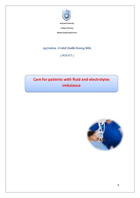 Fluid And Electrolytes Imbalance Cheat Sheet Cheat Sheet Personal