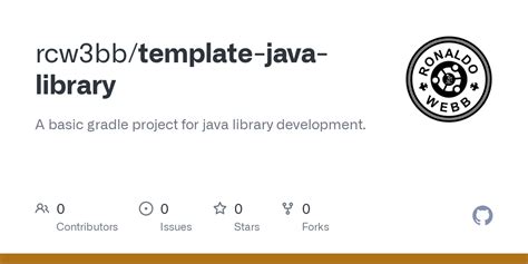GitHub Rcw Bb Template Java Library A Basic Gradle Project For Java Library Development