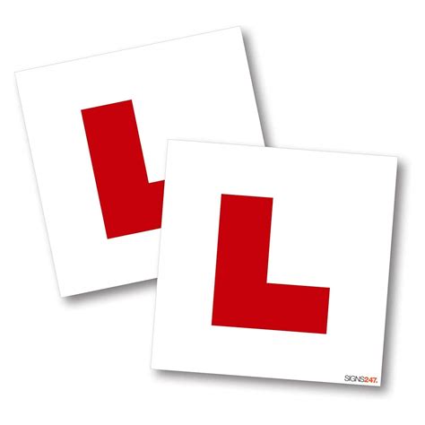 Signs247 2 X Learner Sticker L Plate Stickers Legal Learner Desertcart India
