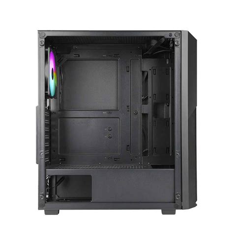 Azza Fighter 290 Atx Mid Tower Gaming Pc Case Black 4 Argb Fans Inc