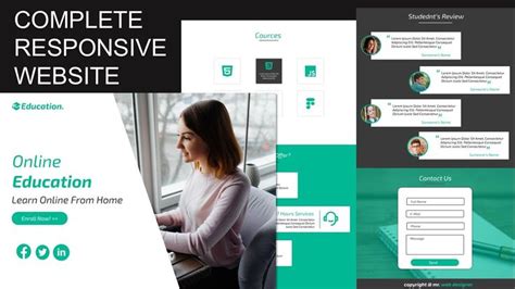 Learn How To Make Complete Responsive Animated Online Education Website
