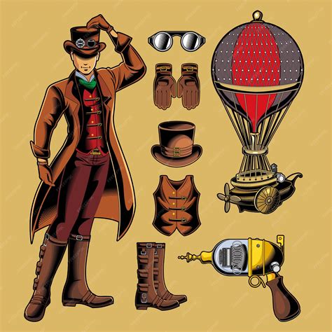 Premium Vector Steampunk Vector Pack