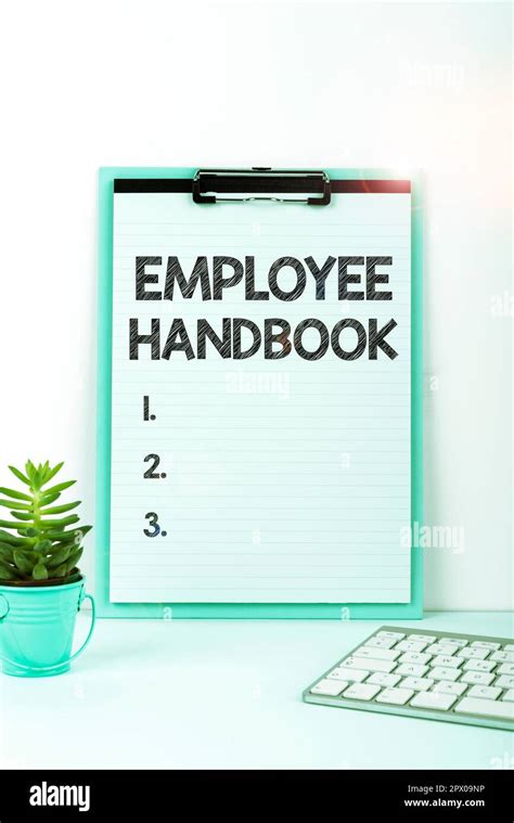 Text Sign Showing Employee Handbook Internet Concept Document That Contains An Operating