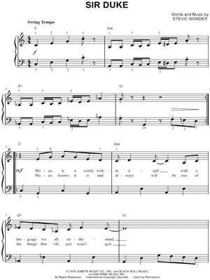 Sir Duke Sheet Music 24 Arrangements Available Instantly Musicnotes