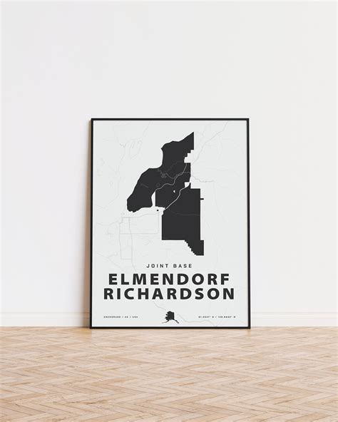 Joint Base Elmendorf Richardson Map Print Etsy