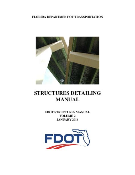 Pdf Florida Department Of Transportation Structures Detailing Manual Fdot Structures Manual
