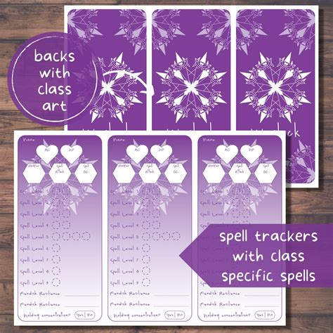 Dnd Warlock Spell Tracker Bookmarks Printable Dungeons And Dragons 5e