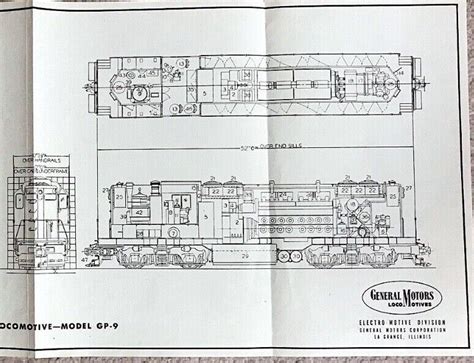 Diagram Drawing Emd Locomotives 1750 H P Road Switch Locomotive Model
