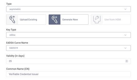 Issue A Verifiable Credential Curity Identity Server