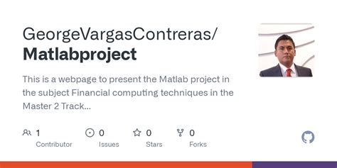 GitHub GeorgeVargasContreras Matlabproject This Is A Webpage To Present The Matlab Project In