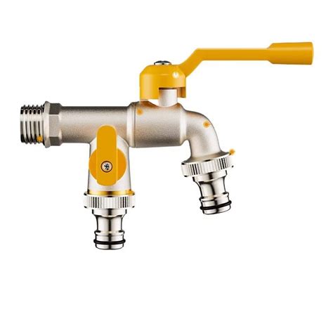Robinet De Jardin Double En Laiton 12 Double Sortie Robinet De