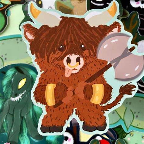 Minotaur Stickers Etsy