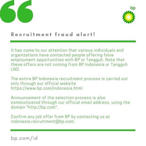 Bp On Linkedin Some Fraudulent Recruitment Activity Has Recently Been
