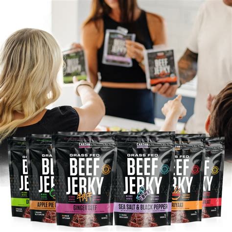 Carzan 70g Grass Fed Beef Jerky And Bites Honey Sweetened Nitrite