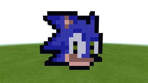 Minecraft Sonics Face Pixel Art In 2025 Minecraft Pixel Art Pixel