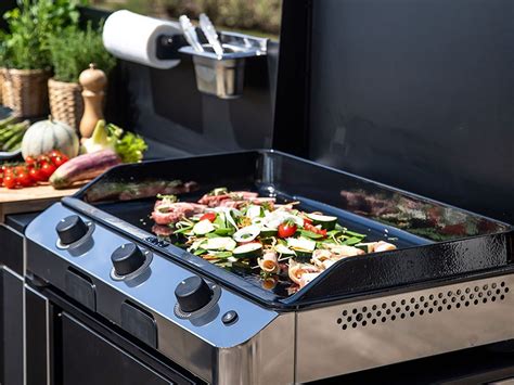 Plancha Gaz Française Eno Fusion 75 3 Feux Avec Châssis Inox