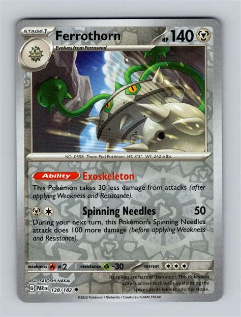 Ferrothorn Reverse Holo 128 Prices Pokemon Paradox Rift Pokemon