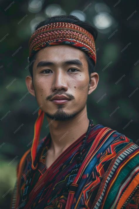 Human Face With Asian Features That Represent A Tradition A Culture An